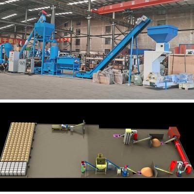 China 600-800kg/H Biomass Pellet Production Line with 6-12mm Pellet Diameter and 90-160kW Power for sale