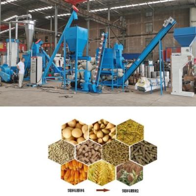 China Zhongdebao EWPS 400 Feed Pellet Production Line - 1-20t/h Capacity with CE & BV Certification for sale