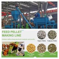 China CE 3000kg/H Poultry Animal Feed Pellet Production Line with Custom Color Options and 800-2200kg/h Capacity for sale