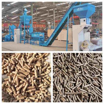 China Industrial 1-10T/H Biofuel Wood Pellet Production Line with 90-160kW Power for Heating Fuel for sale