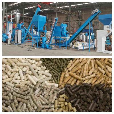 China 1-5T/H Animal Feed Pellet Production Line with 1-12mm Pellet Size and ≥90% Quality Rating for sale