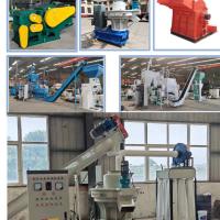 China 1-3TPH Vertical Ring Die Wood Pellet Machine Biomass Pellet Production Line 160kW for sale