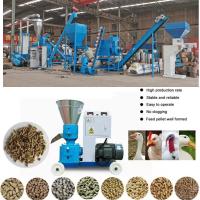China Automated Feed Pellet Production Line for Cattle & Sheep - 1-5 TPH Capacity with 2-12mm Pellet Size for sale