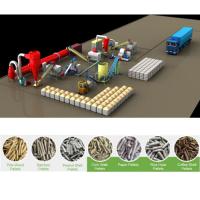 China Biomass Pellet Production Line 1-10 TPH Sawdust Wood Pellet Machine 380V for sale