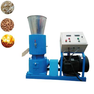 China Biomass Wood Pellet Mill 300-600kg/h Flat Die Pelletizer with CE 22-30kW for sale