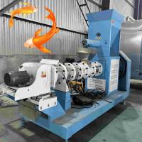 China 100-500kg/h Floating Fish Feed Production Line with 0.75kW Screw Conveyor for 1-12mm Pellets for sale