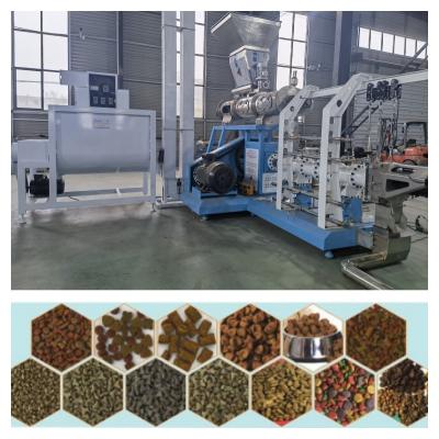 China Stainless Steel Floating Fish Feed Production Line 1-12mm Pellets 100-500kg/h Capacity 5.5-132kw Power for sale