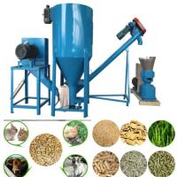China Advanced Animal Feed Pellet Production Line 10kw Chicken Feed Making Machine with 60-1200 KG/H Capacity for sale