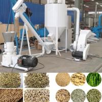 China Animal Feed Production Line Machine 60-1200kg/H Capacity with 3-30KW Motors for Livestock Poultry for sale