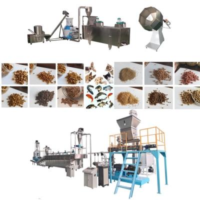 China 50-2000 Kg/H Sinking Floating Fish Feed Extruder Line with 0.8-12mm Pellet Size and 5.5-132kW Power for sale