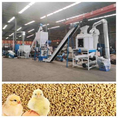 China CE 5t/H Ring Die Feed Pellet Production Line with Steam Generator 380V for sale