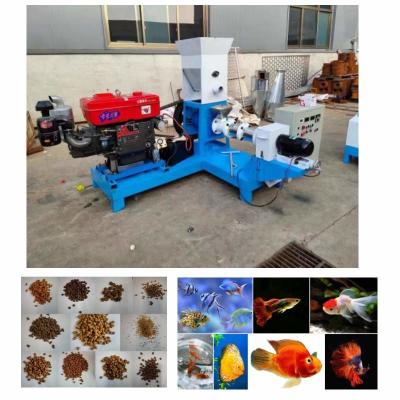 China Small Capacity Diesel Fish Feed Extruder Machine 40-50 KG/H Production with Compact 1.36×1.6×0.85M Design for sale