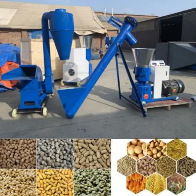 China 100-1200kg/H Animal Feed Pellet Mill with 1-12mm Pellet Size and 3-30kW Motor Options for sale