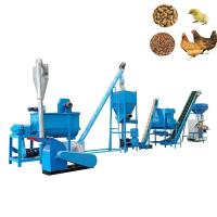 China 1-1.5 TPH Feed Pellet Production Line Cattle Chicken Feed Crusher and Mixer Machine for sale