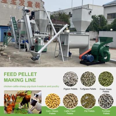 China 1-5 Ton/H Ring Die Pellet Machine for Cattle Feed Production with 3-5t/h Capacity and 1.5-12mm Pellet Size Range for sale