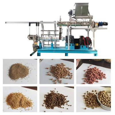 China Wet Type Twin Screw Feed Extruder 300-2000 kg/h Capacity Floating Fish Feed Production Machine for sale