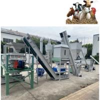 China Ring Die Animal Feed Pellet Production Line 0.5-30T/H Capacity with 1-12mm Pellet Size for sale