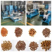 China Dry Type Fish Feed Extruder Machine 200-500kg/H Capacity with 22-55kw Power for 2.5-6mm Floating Pellets for sale