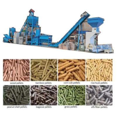 China 800kg/H Biomass Pellet Production Line with 4-12mm Pellet Size and 95% Durability for Wood Chips and Straw for sale