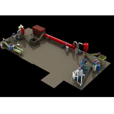 China Biomass Pellet Production Line 2-20t/h with 4-12mm Pellet Size and CE/BV Certification for sale