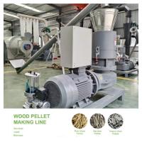 China Industrial Wood Pellet Maker 100-1200kg/h Capacity 22-55KW Power with Adjustable 6-10mm Size for sale