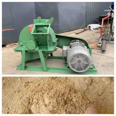 China 11kW Industrial Wood Sawdust Machine with 500kg/h Capacity and 150mm Grinding Wheel for Biomass Processing for sale