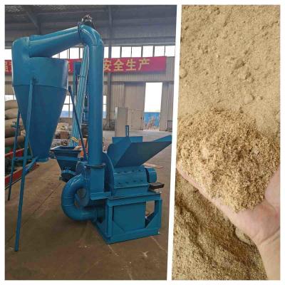 China 15kW 500kg/H Wood Crusher Grinder Machine with φ600mm Grinding Chamber and 1-40mm Adjustable Output for sale