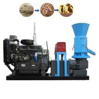 China Diesel Wood Pellet Mill 400-600kg/h Biomass Pellet Making Machine 55HP for sale