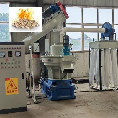 China 4-12mm Biomass Pellet Production Line with 1-3t/h Capacity for Wood Chips and Agricultural Waste for sale