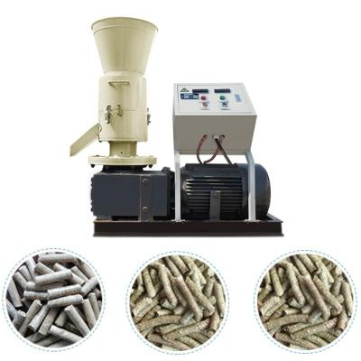 China Biomass Straw Wood Pellet Mill 200-300kg/h Flat Die Pelletizer Machine for Fuel Feed for sale