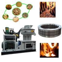 China Wood Pellet Mill Machine 4-12mm 55-160kw 0.8-4t/h Automatic Lubrication Alloy Steel Die for sale