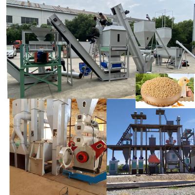China High-Efficiency Feed Pellet Production Line Clean Crush Mix Granulate Cool Screen & Pack for sale