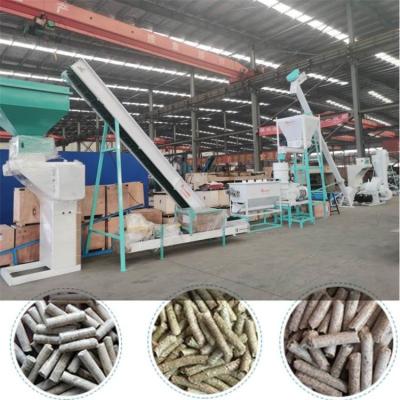 China 1 TPH Complete Wood Pellet Production Line Biomass Fuel Making Machine Automatic for sale