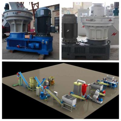 China Vertical Ring Die Pellet Mill 75-220kw 0.8-3.5t/h for Hardwood Rice Husk Pellets for sale