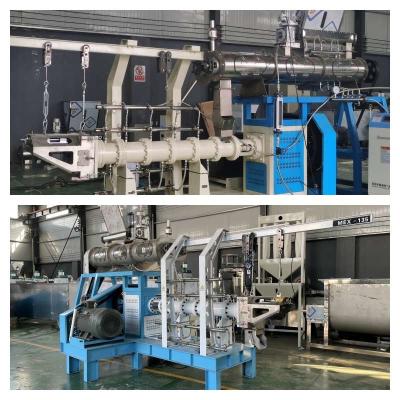 China Dry Type Fish Feed Extruder 50-2000kg/h Single Double Screw 220V-440V for sale