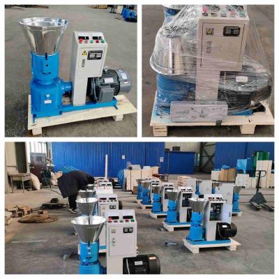 China CE Flat Mold Animal Feed Pellet Machine 220V 380V 80-2000kg/h for Cattle Pig Chicken for sale