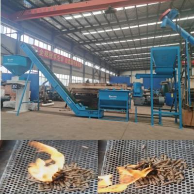 China 30mm Biomass Wood Pellet Production Line with 75-177 kW Power and 0.5-3 t/h Capacity for Heating Fuel for sale