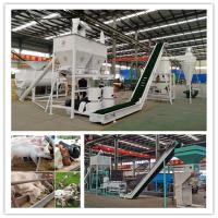 China Animal Feed Pellet Production Line 0.5-30 T/H Capacity with ≤20% Moisture Control and 1-12mm Adjustable Pellet Size for sale
