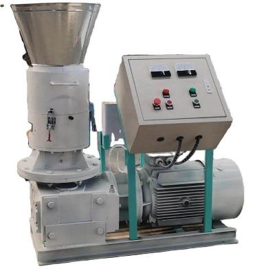China Diesel Engine Flat Die Wood Pellet Mill 600-900kg/H 76HP for sale