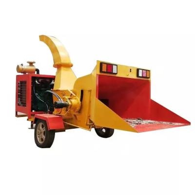 China Industrial Electric Wood Chipper 55kw 3.5-6 TPH Heavy Duty Mobile Log Chipping Machine Sawdust Crusher for sale