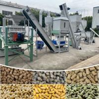 China 1-12mm Final Pellet Size Ring Die Pellet Mill Type Animal Feed Pelletizing Line for sale