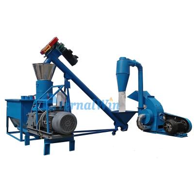 China 55-160kW Wood Pellet Mill Machine with 0.8-4t/h Capacity and 450-700mm Die Diameter for sale
