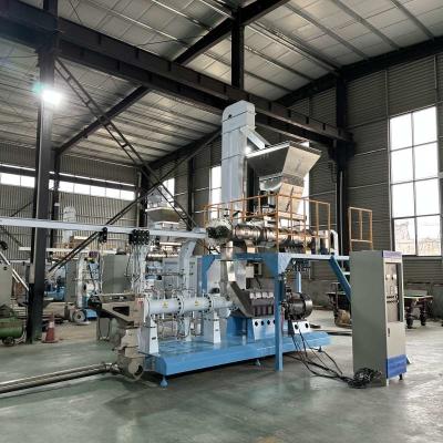 China Twin Screw Floating Fish Feed Extruder 1t/h Capacity 0.8-15mm Pellet Size CE SGS for sale