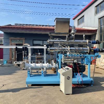 China Twin Screw Floating Fish Feed Pellet Extruder Line 1t/h 75kw for Tilapia for sale