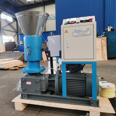 China Wood Pellet Machine Sawdust Pelletizer 7.5KW 380V 80-120KG/H 2 Rollers 8mm Die Plate for sale