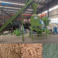 China Animal Feed Pellet Production Line 0.5-1 t/h Flat or Ring Die with Engineer Guide Installation for sale