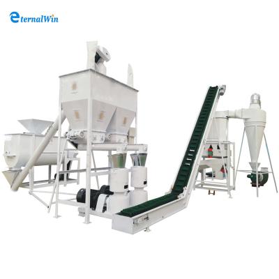 China Animal Feed Pellet Production Line 100-1200kg/h Customizable Dimensions CE SGS BV for sale