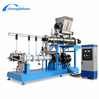 China Wet Type Twin Screw Fish Feed Extruder 500-1000 kg/h for Floating Pellets for sale