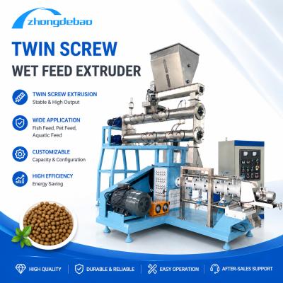 China Fish Feed Pet Food Extruder Production Line 500kg/h 10t/h Single Twin Screw for sale