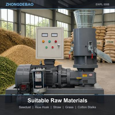 China Flat Die Wood Pellet Machine For Grass Alfalfa And Straw Biomass Pellet Production With High Compression Ratio Die for sale